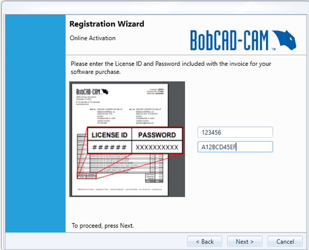 Online Registration: Standard License (Node-Locked) (V30 - Current) - BobCAD Support
