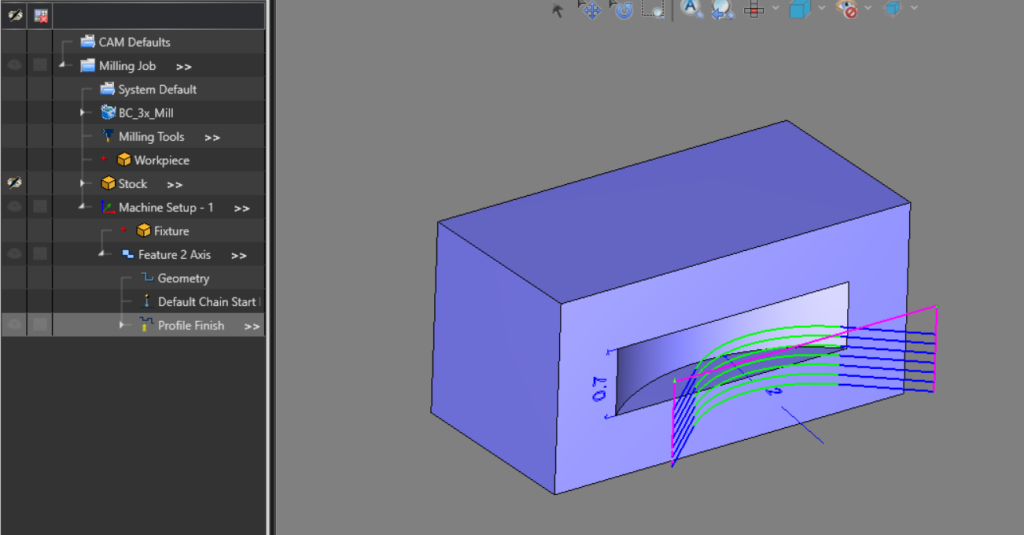 Mill 2-Axis T-Cutter Undercut Example - BobCAD Support