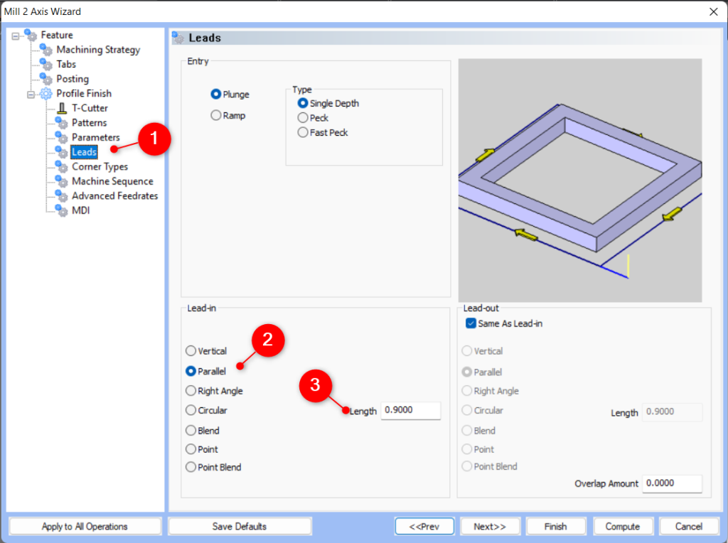 Mill 2-Axis T-Cutter Undercut Example - BobCAD Support