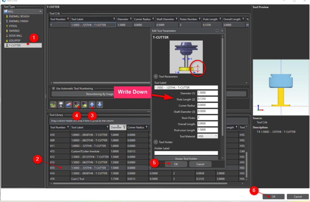 Mill 2-Axis T-Cutter Undercut Example - BobCAD Support