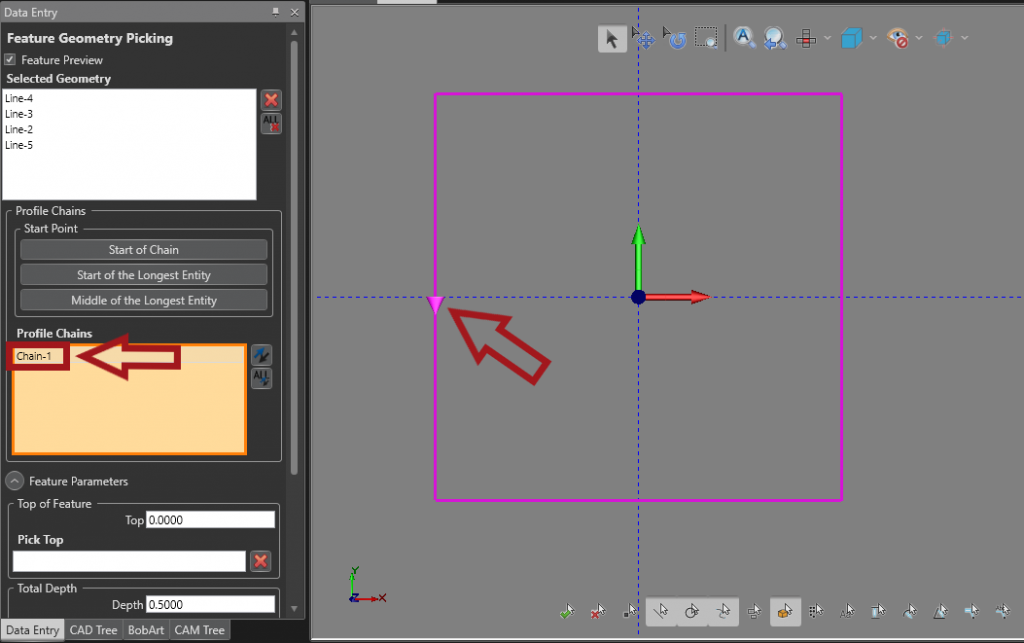 Toolpath on Wrong Side of Geometry - BobCAD Support