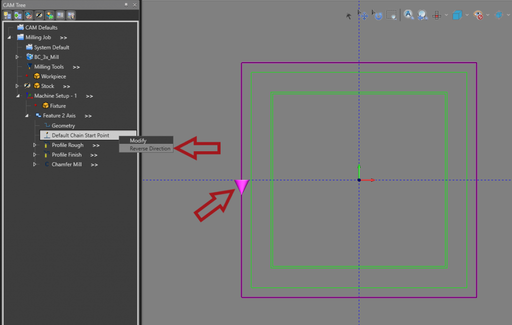 Toolpath on Wrong Side of Geometry - BobCAD Support