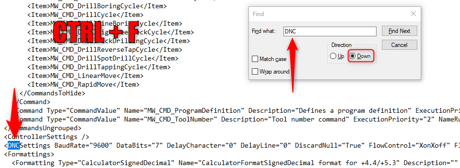 Setup Default DNC Settings in NC Editor - BobCAD Support