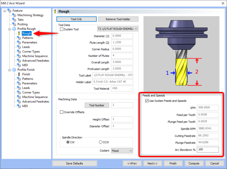 Feeds and Speeds in BobCAD-CAM - BobCAD Support
