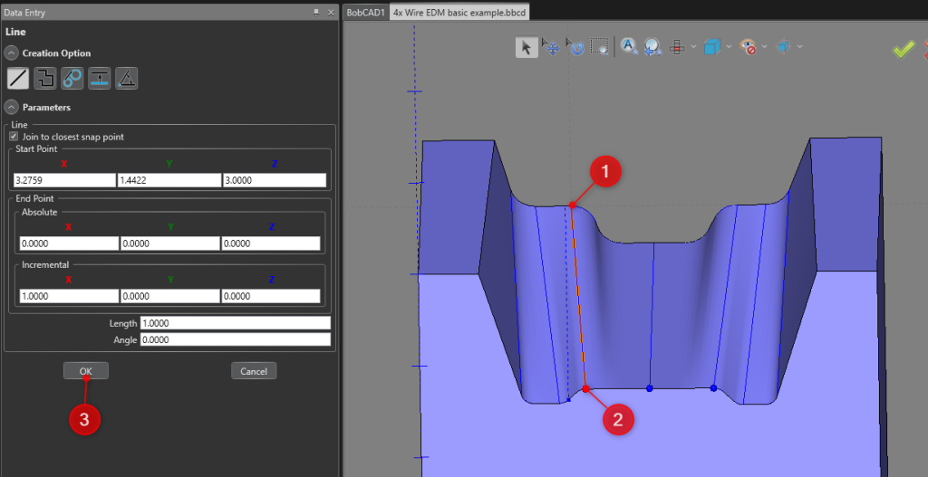 Wire EDM Geometry Creation / Selection (4-Axis) - BobCAD Support