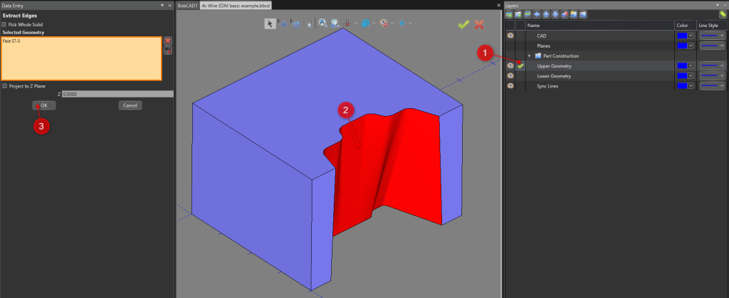 Wire EDM Geometry Creation / Selection (4-Axis) - BobCAD Support