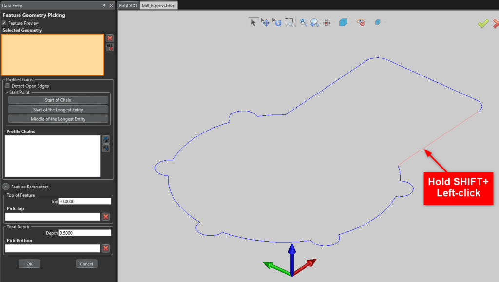 Chamfer Toolpath (Selecting Geometry) - BobCAD Support