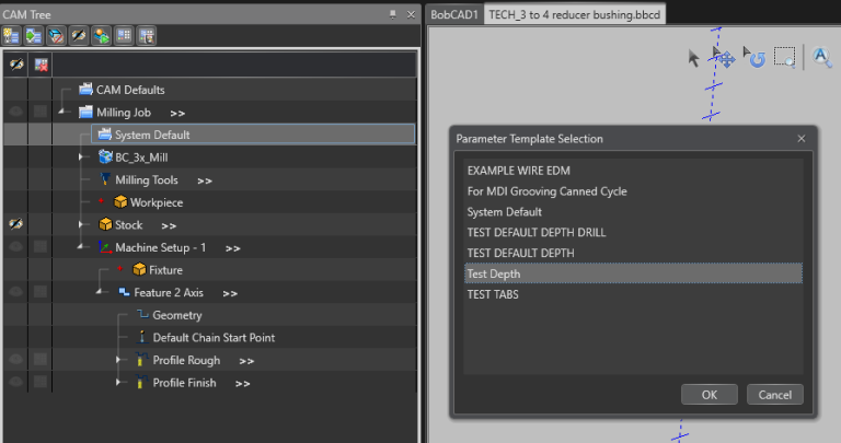 The Save Defaults Button Bobcad Support