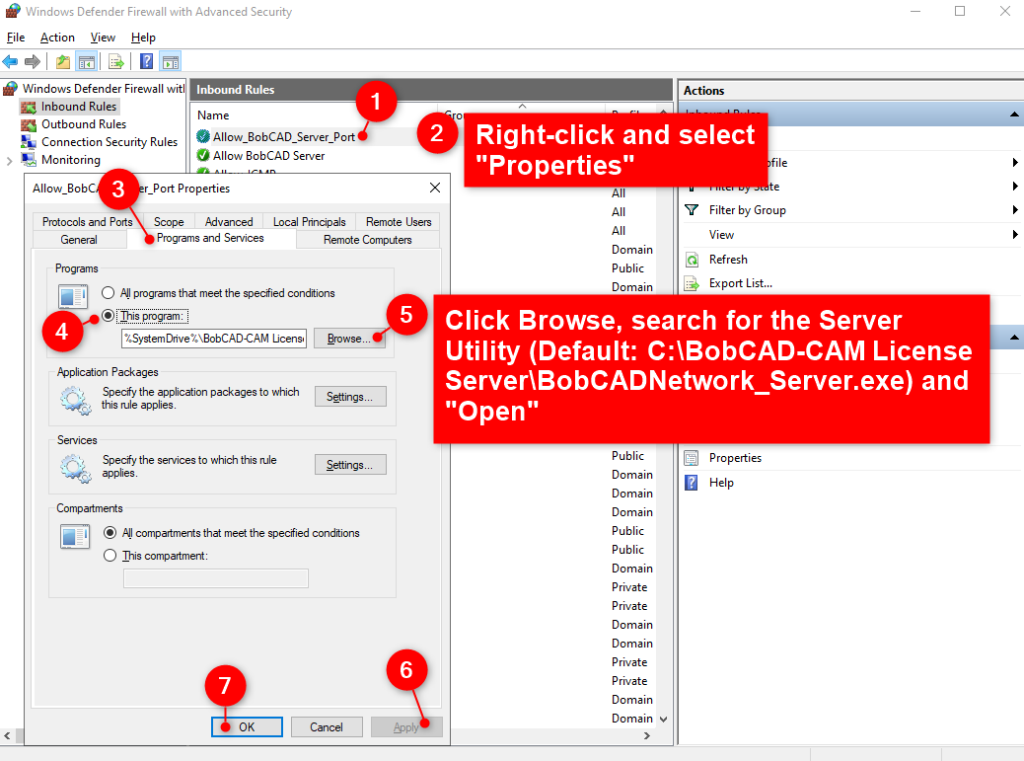 How to Setup a Network License Through a Firewall - BobCAD Support